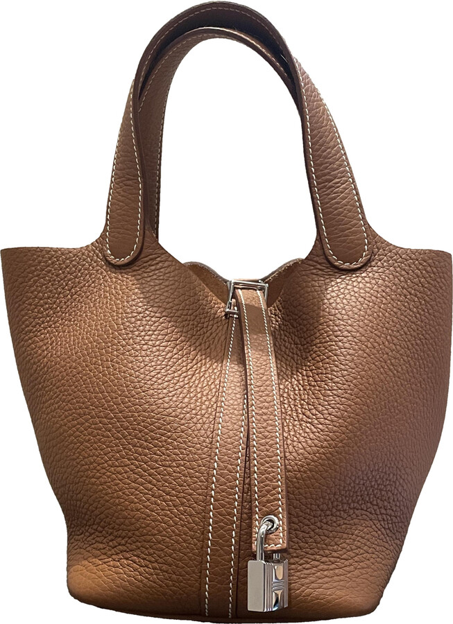 Hermes Picotin leather handbag - ShopStyle Shoulder Bags