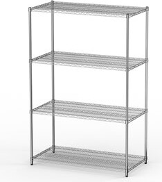 Everest Home Everest Max Wire Rack Heavy-Duty 4-Tier Shelving Unit 48 ...
