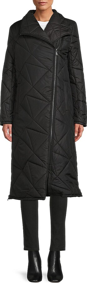 Karl Lagerfeld Paris Quilted Longline Jacket - ShopStyle