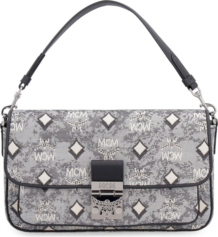 MCM Visetos Jacquard Flip Lock Fastened Crossbody Bag - ShopStyle