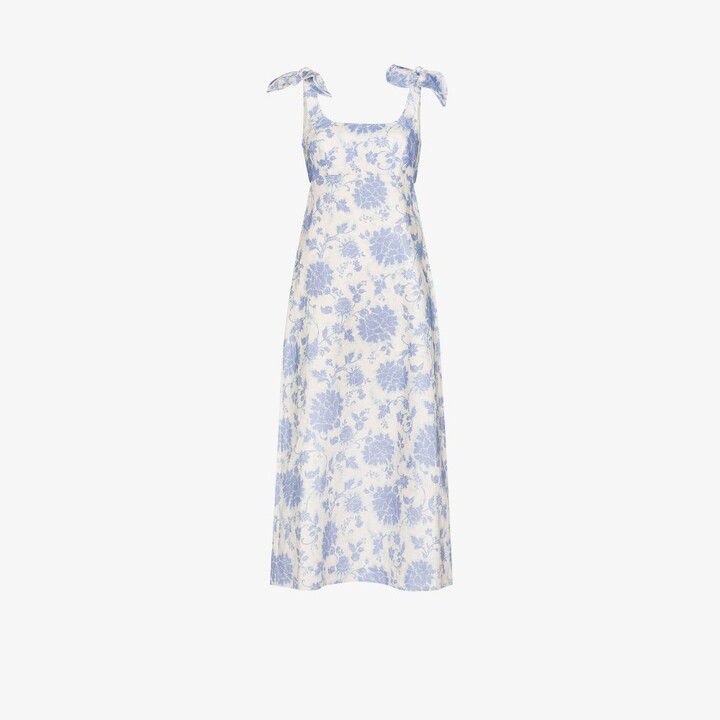 Zimmermann Postcard Tie Shoulder Midi Dress - ShopStyle