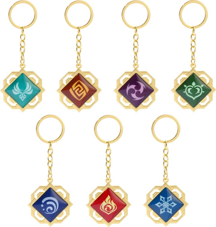 rongji jewelry Genshin Impact Vision Luminous Keychains - Hot Game ...