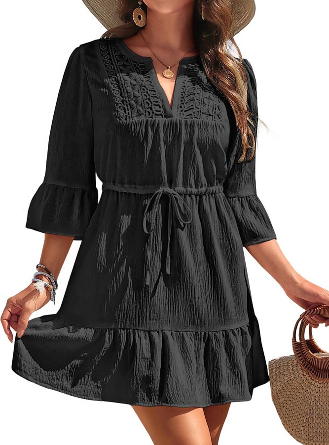 Pinup Fashion Swimsuit Cover Up - Bathing Suit Swim Coverup Women 2025 ...