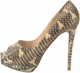 Christian Louboutin Python Animal Print Pumps - ShopStyle