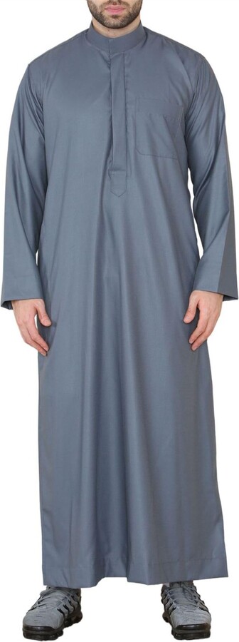 TruClothing.com Mens Thobe Jubba Nehru Stand Collar Islamic Clothing ...