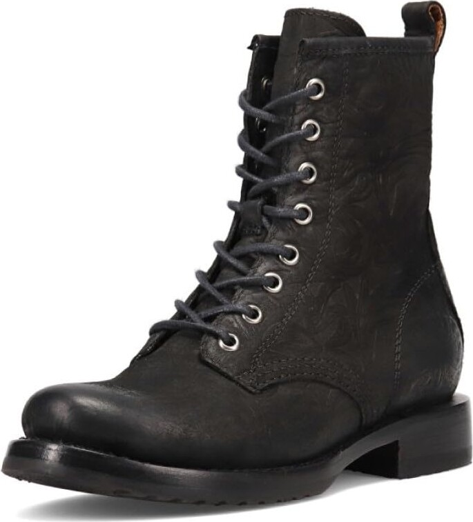 Frye Veronica Women’s Combat Boots Crafted from Hand-Burnished Vintage ...