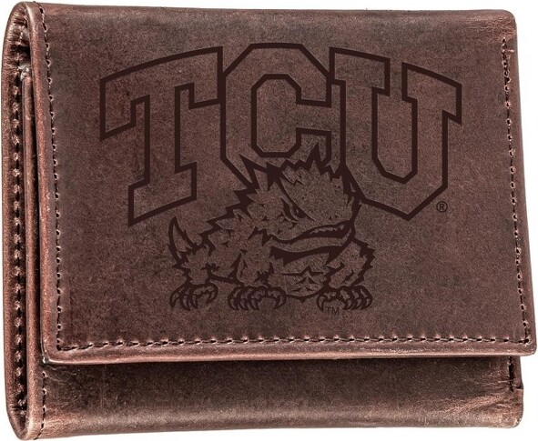 Evergreen TCU Crazy Horse Collection Tri-Fold Wallet - ShopStyle