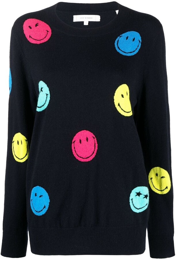 Chinti and Parker SmileyWorld® Many-A-Smiley jumper - ShopStyle ...