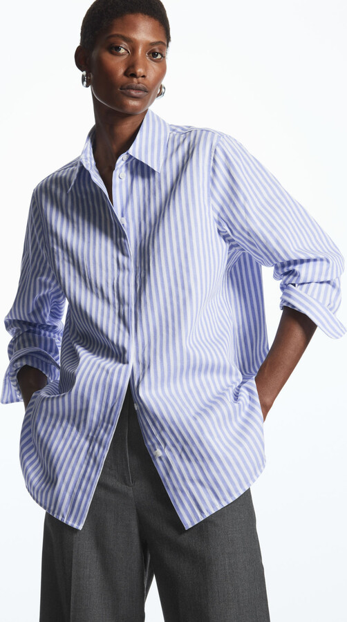 COS Minimal Concealed-Placket Shirt - ShopStyle Tops