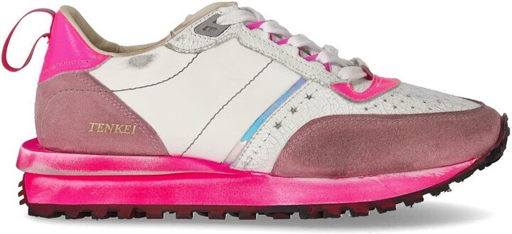 Hidnander Tenkei Track Edition White Neon Pink Sneaker - ShopStyle