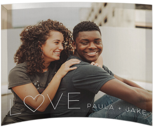 Shutterfly Curved Glass Prints: Love Heart Outline, 10x12, White ...