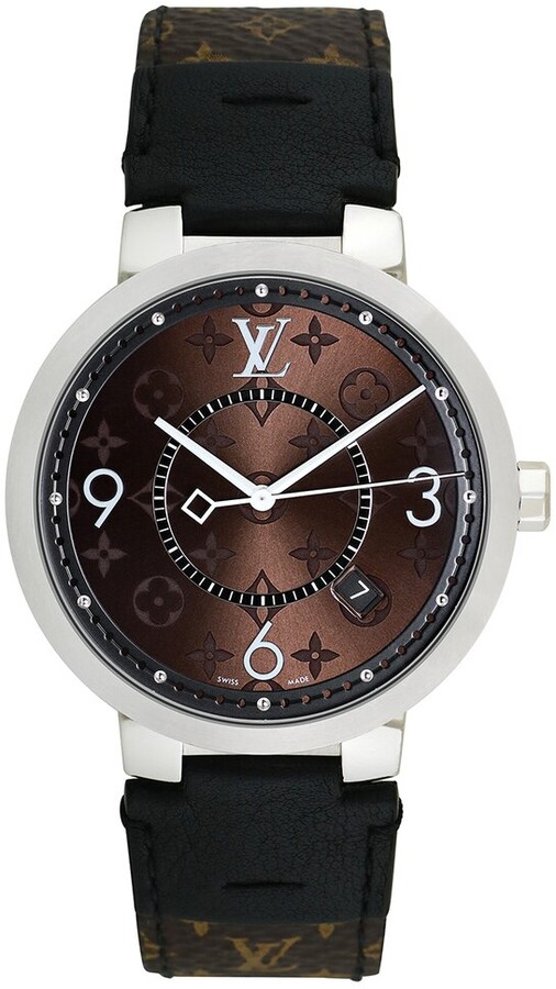 Heritage Louis Vuitton Louis Vuitton Men's Tambour Slim Monogram Watch ...