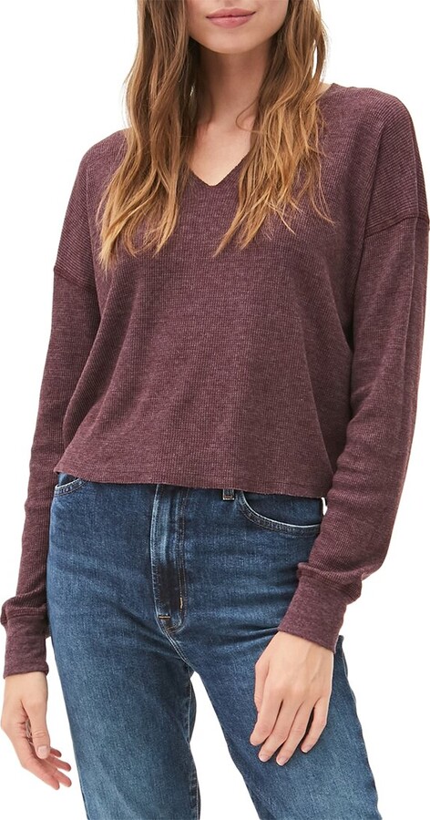 Michael Stars Delia Boxy Thermal Top - ShopStyle