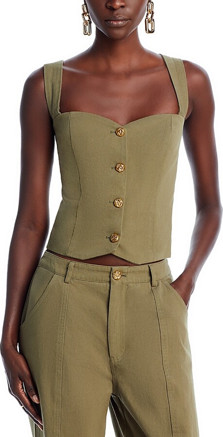 Female Aqua x Liat Baruch Corset Style Tank Top - ShopStyle