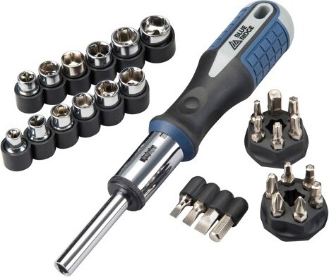 Blue Ridge Tools 26pc Ratcheting Socket and Screwdriving Set: Steel ...