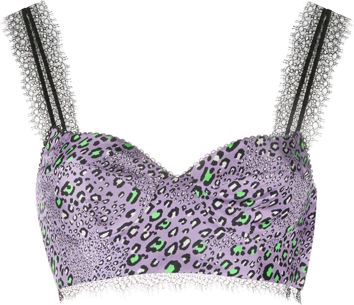 Versace Leopard Print Bralette Top - ShopStyle Bras