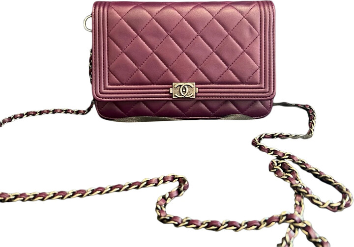 Chanel Wallet On Chain Boy leather crossbody bag - ShopStyle