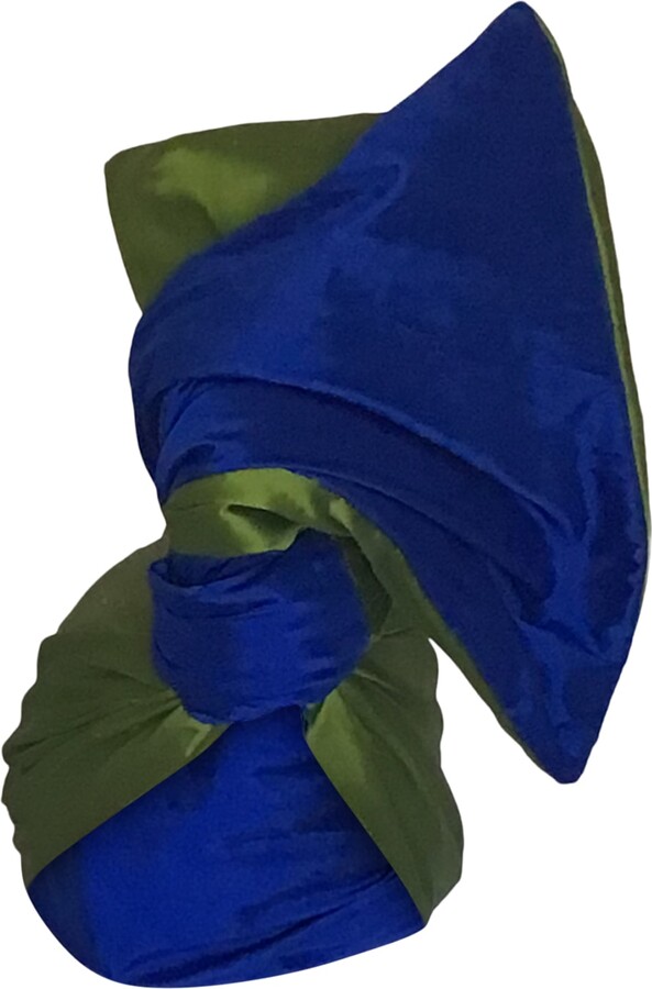 Romer Millinery Silk Shantung Reversable Twisturban Turban In Royal ...