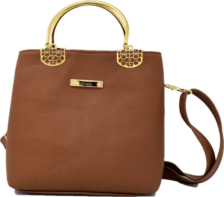 Georgina Jewelry Women's Black Camel Georgina Tote & Cross Body ...