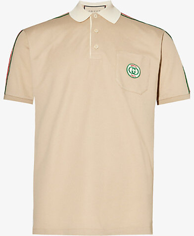 Gucci Mens Papiro Mix Logo-embroidered hort-sleeve tretch-cotton Piqué ...
