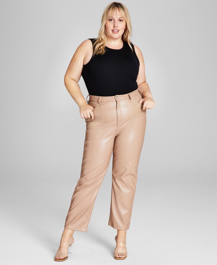 And Now This Trendy Plus Size Faux-Leather Pants - ShopStyle