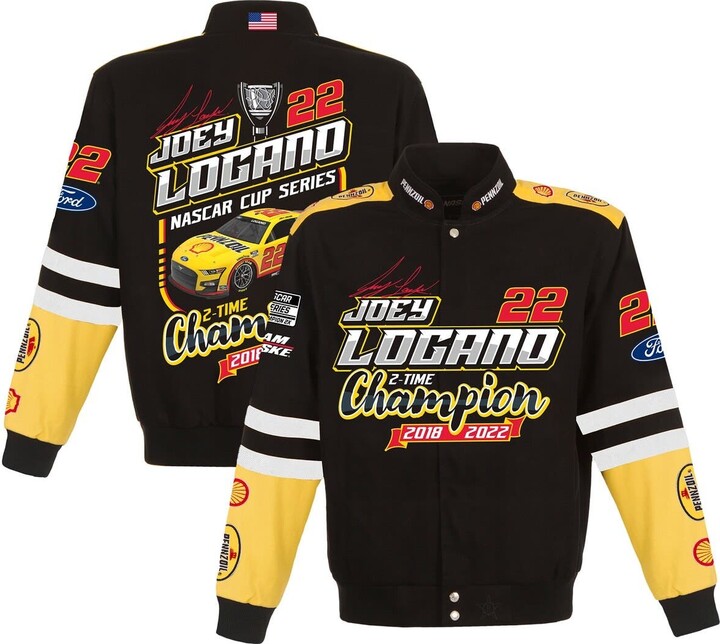 Men's JH Design Black Joey Logano Two-Time NASCAR Cup Series Champion ...
