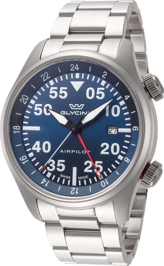 Glycine Men's Airpilot GMT 44mm Quartz Watch - ShopStyle