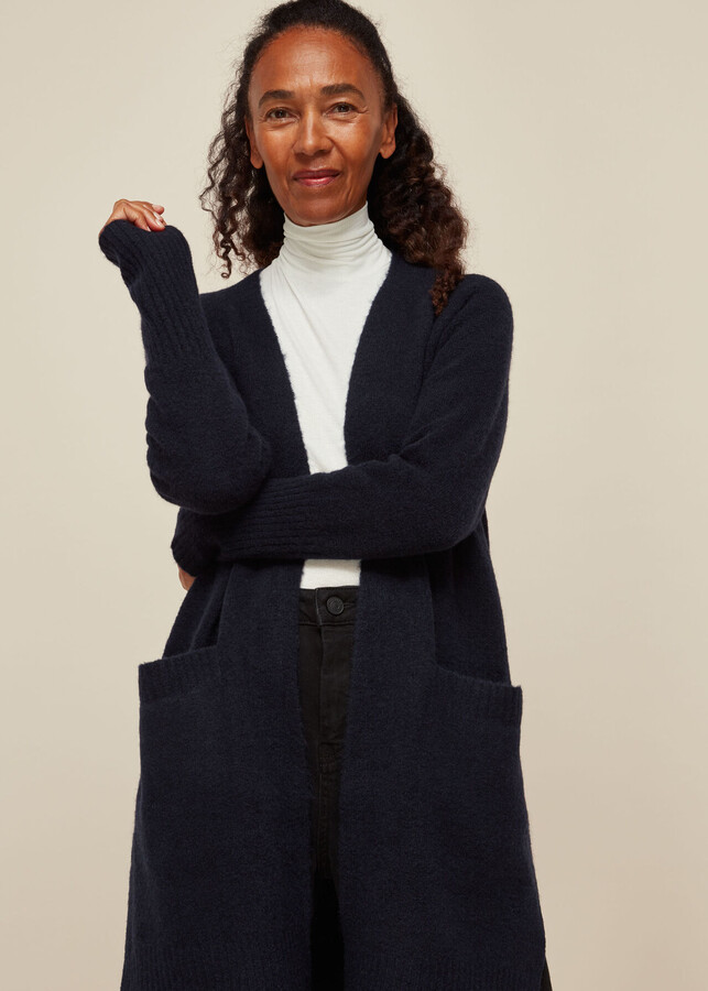 Lilly Long Line Wool Cardigan - ShopStyle