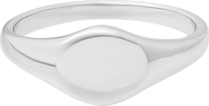 Cartilage Cartel Women's Signet Ring - Silver - ShopStyle