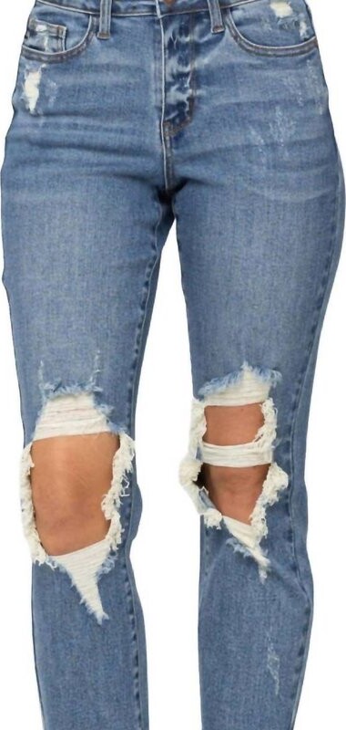 Judy Blue Plus Size Destroyed Boyfriend Denim - ShopStyle