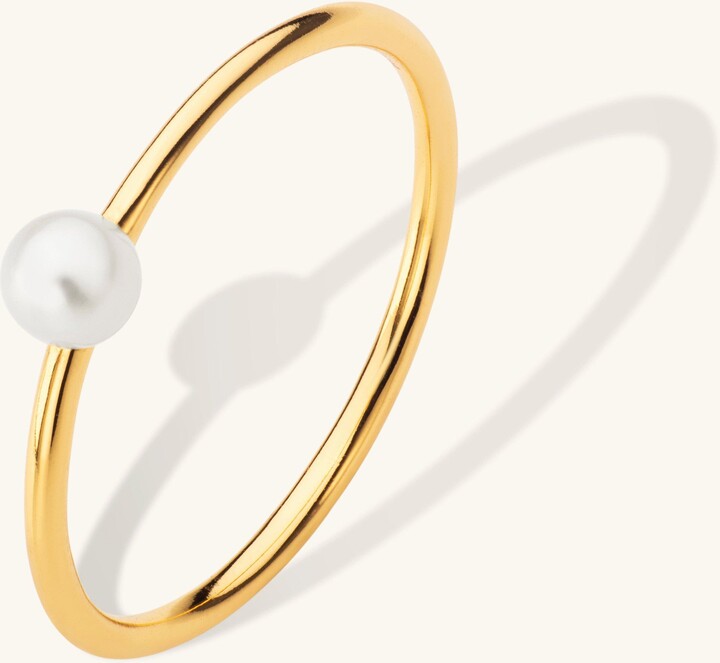 L'ERA Freshwater Cultured Pearl Stacking Ring - Metallics - ShopStyle