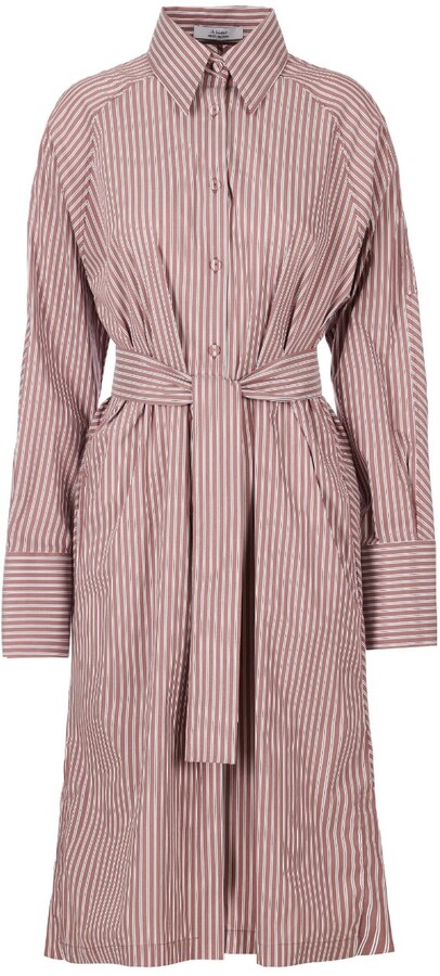 A Line Clothing A-line Clothing - Pinstriped Cotton Midi Dress - ShopStyle