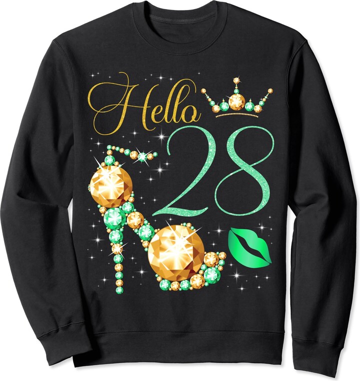 Hello Royal Birthday Green Style Hello 28 Years Old 28th Birthday Bday ...