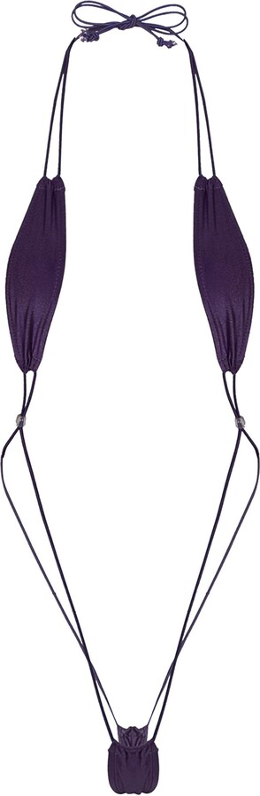 JEATHA Womens Micro One Piece Sling Shot Swimsuit Bikini Underwear ...