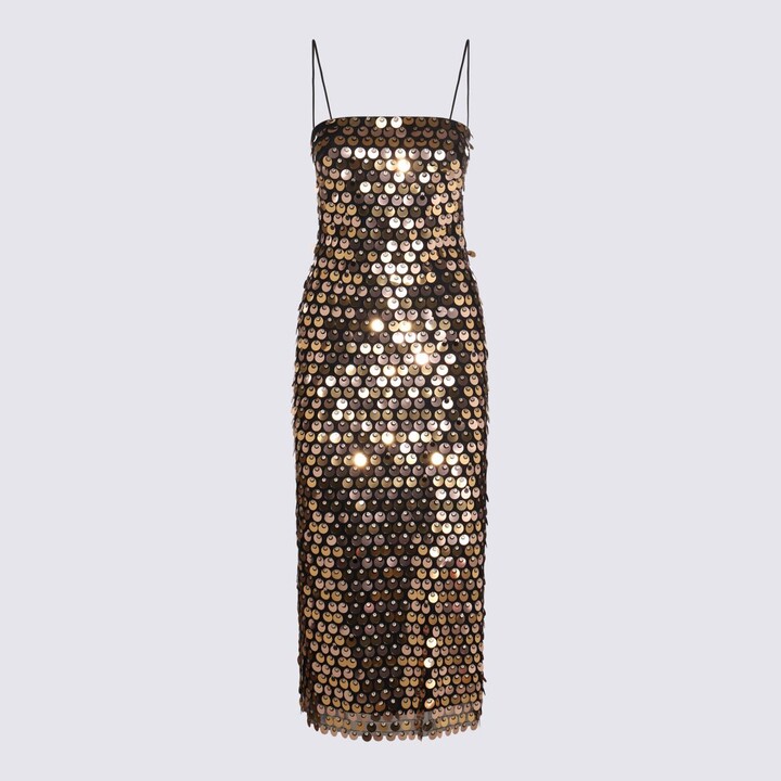 New Arrivals Gold Pailletes Phoenix Long Dress - ShopStyle