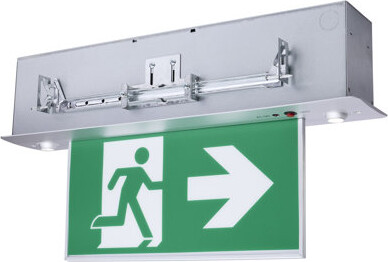 Nuvo Running Man Green Combo Edge Lit Exit Sign/Emergency Light - 120 ...
