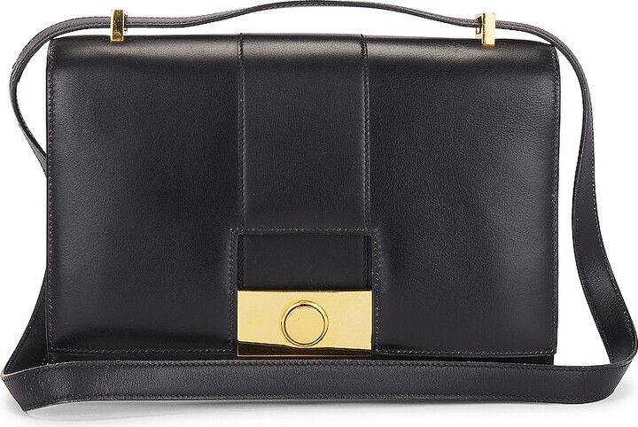 Hermes 1972 Box Shoulder Bag in Black - ShopStyle