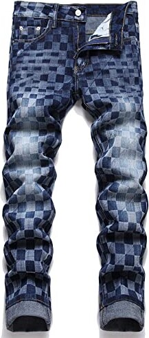 BETERE Men's Slim Jeans Fashion Trend Retro Simple Daily Personality ...