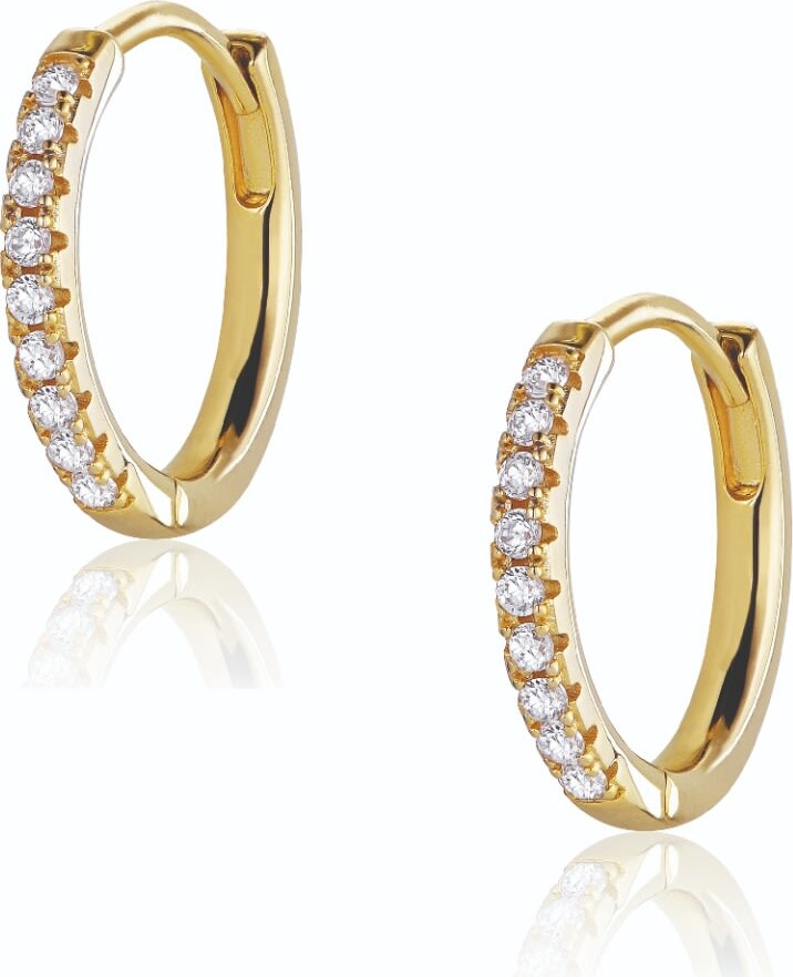 Alura Copenhagen Jewellery Women's Grace Hoops With Zircons - Gold ...
