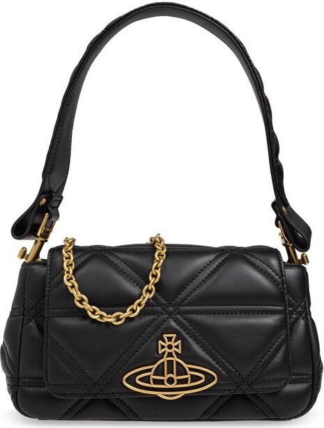 Vivienne Westwood Orb Plaque Quilted Small Shoulder Bag - ShopStyle