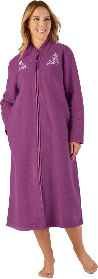 Slenderella Women's Zip Through Dressing Gown - ShopStyle Nightdresses