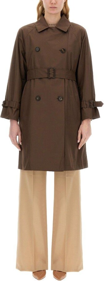 Max Mara The Cube Double-breasted Belted Coat - ShopStyle