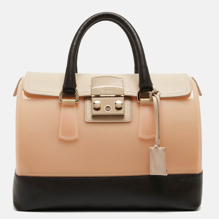 Furla Tri Color Rubber and Leather Candy Satchel - ShopStyle