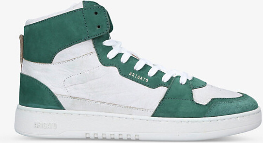 Axel Arigato Mens White/oth Dice Hi High-top Leather and Suede Trainers ...