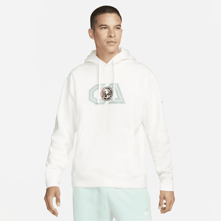 Nike Club America Club Men's Soccer Pullover Hoodie in White - ShopStyle
