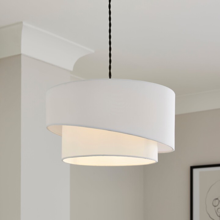 Dunelm Two Tier Fabric Lamp Shade Ivory - ShopStyle