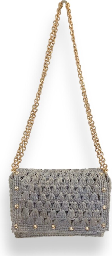 Sanabay Paris Mini Raffia Bag With Chain - Vegetable Dying Blue - ShopStyle