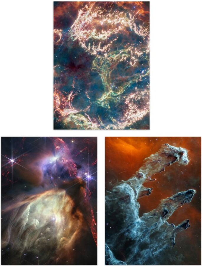 Artery8 Wall Art Print Pack of 3 NASA James Webb Pillars of Creation ...