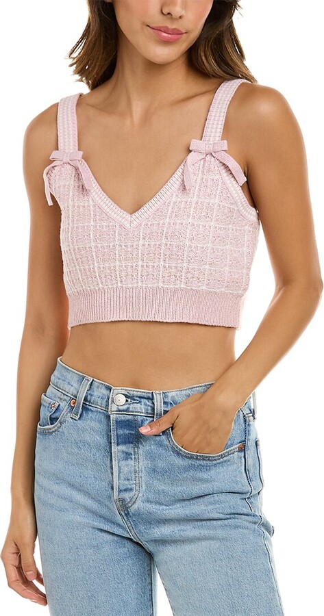 LoveShackFancy La Flore Sparkle Tilien Wool-Blend Bralette - ShopStyle ...