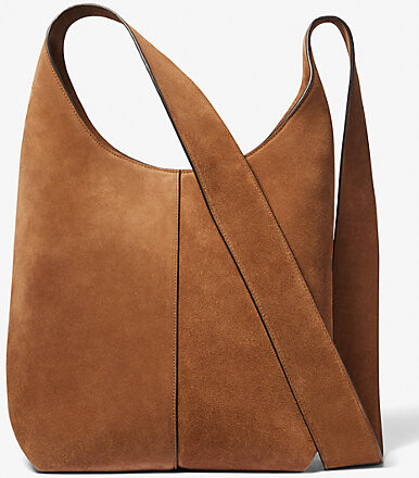 Michael Kors Dede Medium Suede Hobo Bag - ShopStyle